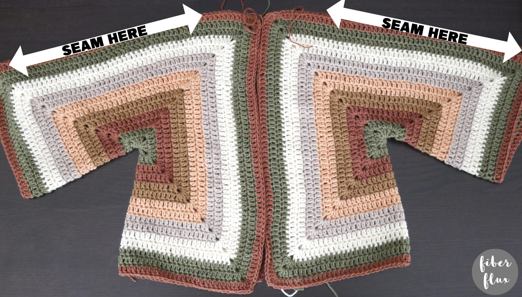 Easy Crochet Hexagon Cardigan, Free Pattern + Video - fiberfluxblog.com