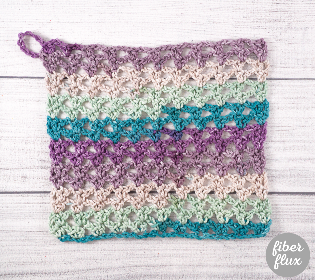 Wisteria Lattice Crochet Dishcloth, Free Pattern + Video Tutorial ...