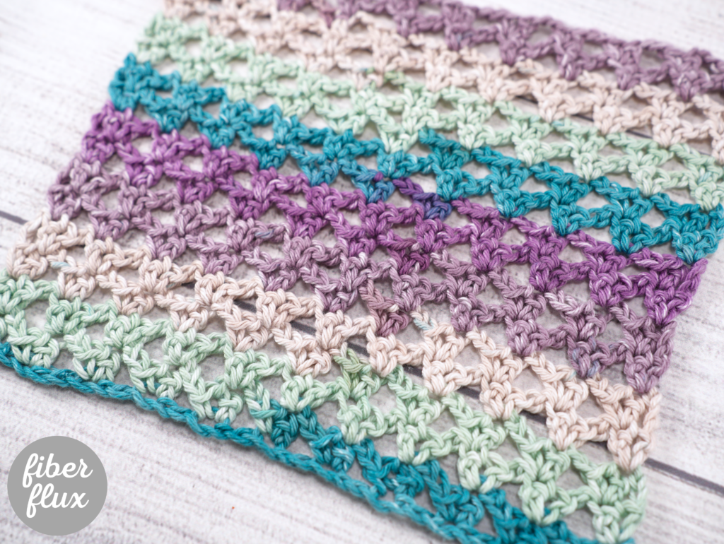 Wisteria Lattice Crochet Dishcloth, Free Pattern + Video Tutorial ...