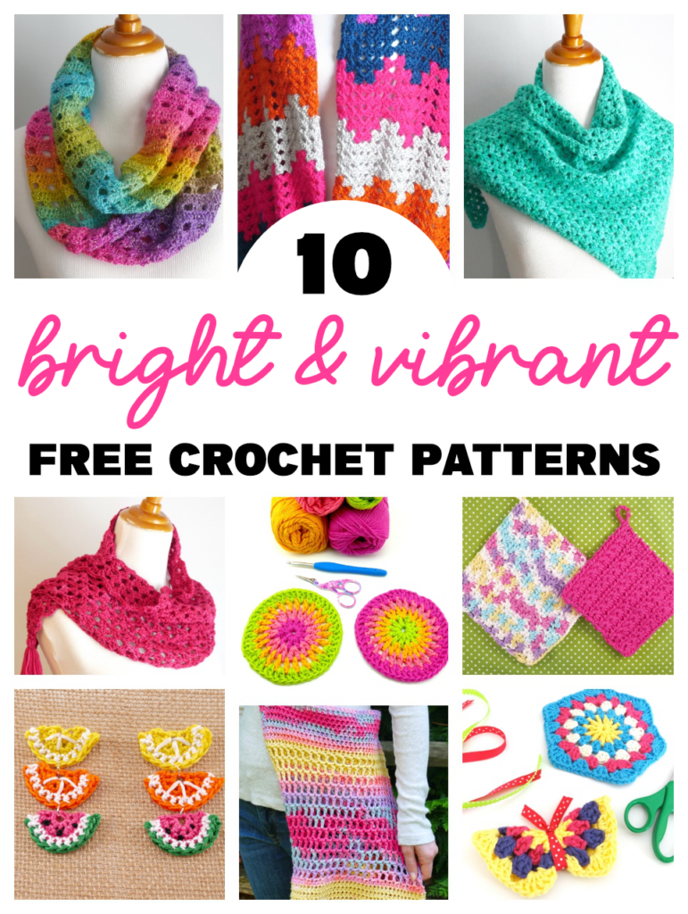 Bright & Vibrant Crochet, 10 Patterns + Full Video Tutorials ...