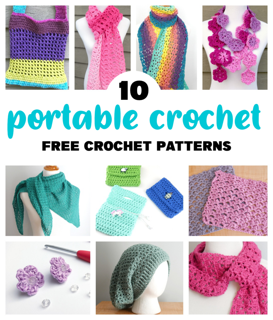 Portable Crochet, 10 Patterns + Full Video Tutorials - fiberfluxblog.com